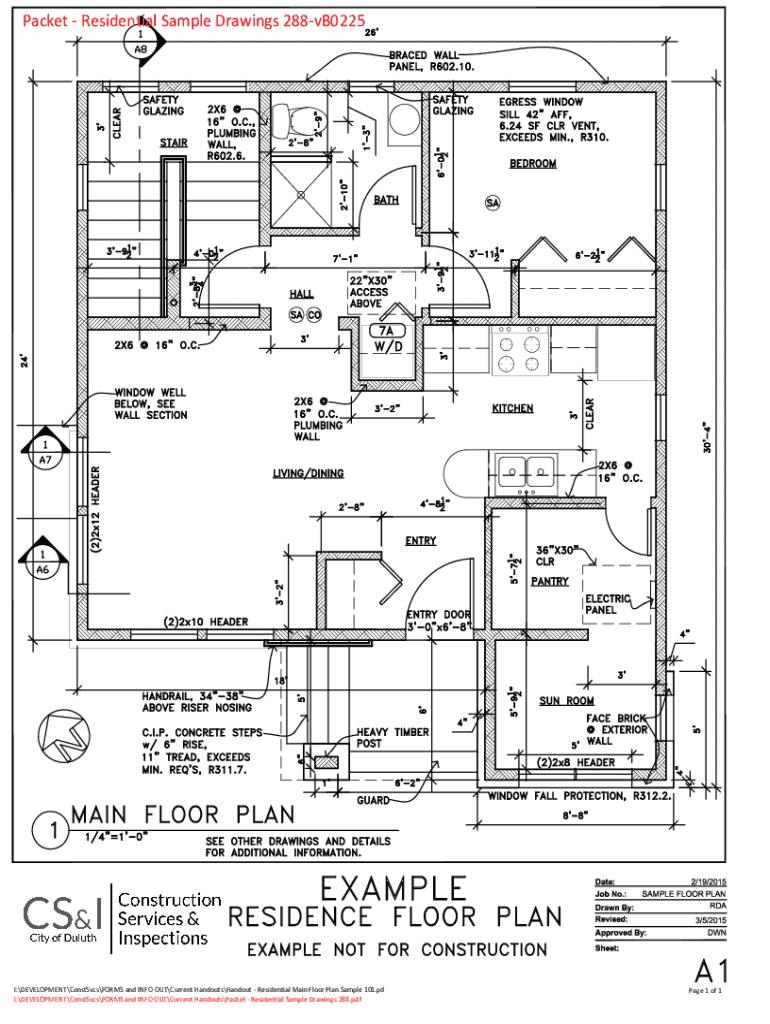 Fillable Online Residential Sample Drawings Fax Email Print - pdfFiller