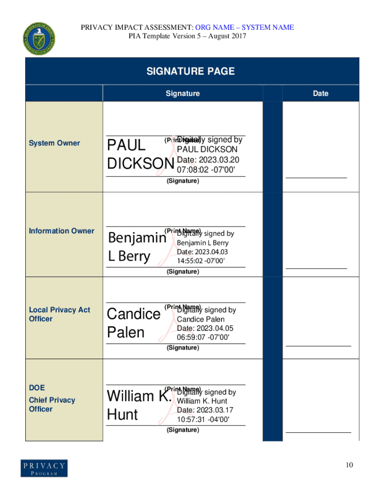 Fillable Online PRIVACY IMPACT ASSESSMENT: ORG NAME SYSTEM NAME Fax ...