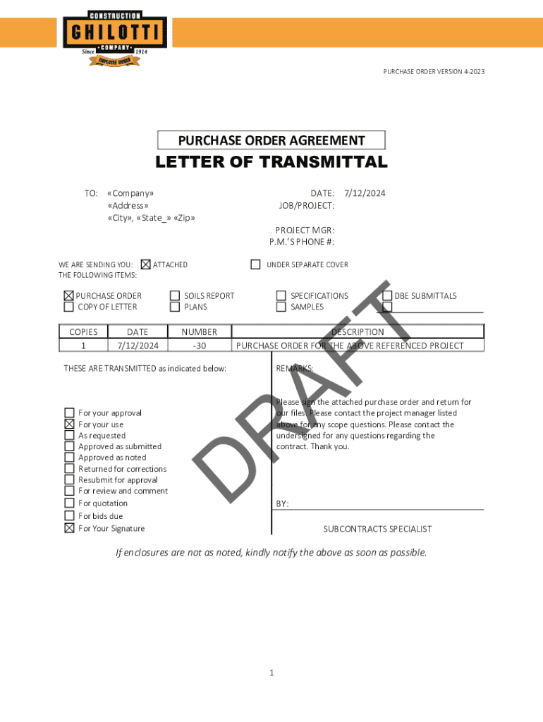 Fillable Online Purchase Order Agreement Fax Email Print - pdfFiller