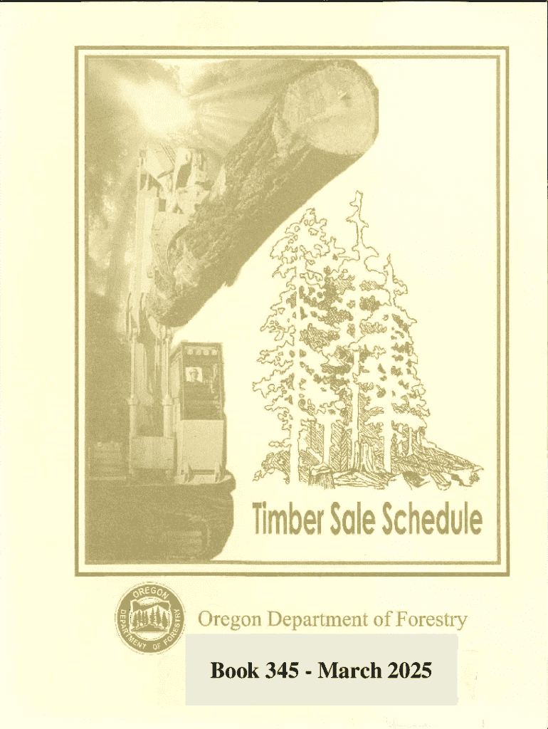 Fillable Online Timber Sale Schedule - Oregon Fax Email Print - pdfFiller