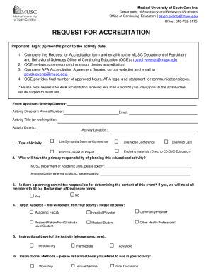 Fillable Online Request for Accreditation Form Fax Email Print - pdfFiller