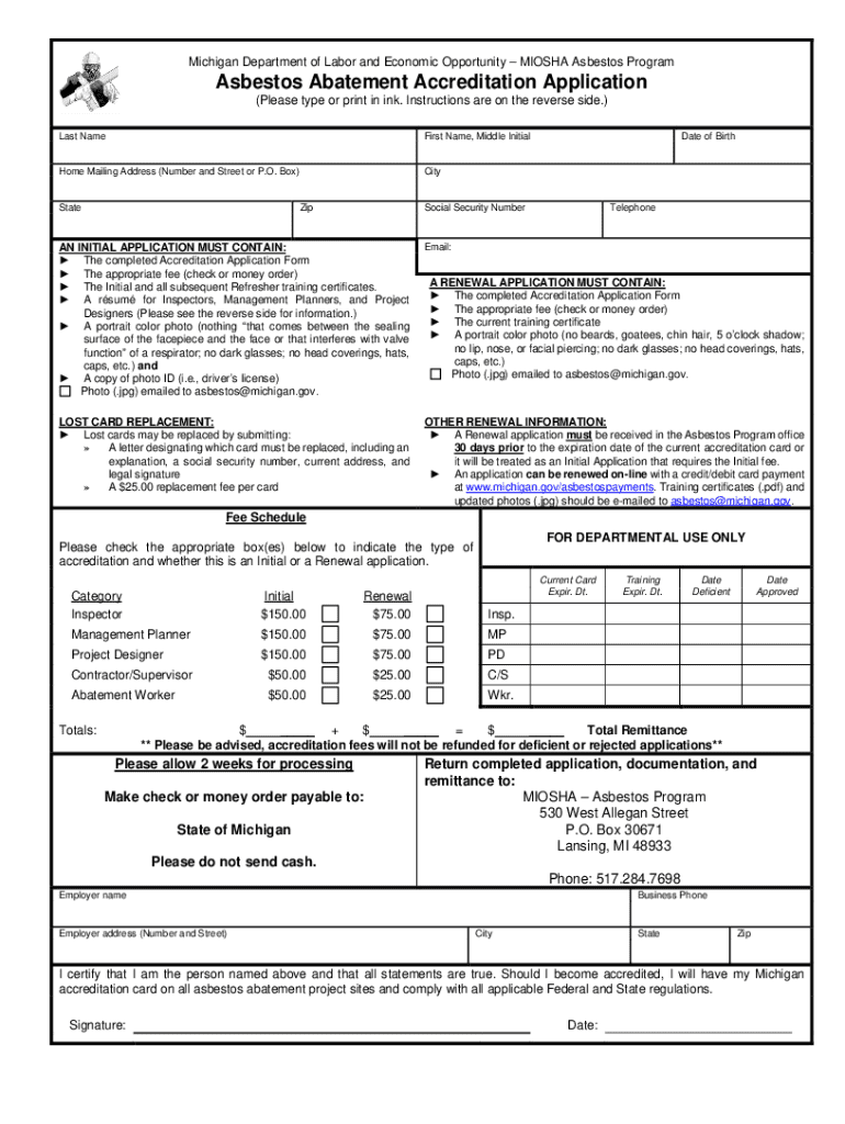 Fillable Online Michigan Department of Labor and Economic Opportunity ...