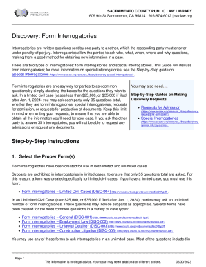 Fillable Online Discovery: Form Interrogatories Fax Email Print - pdfFiller