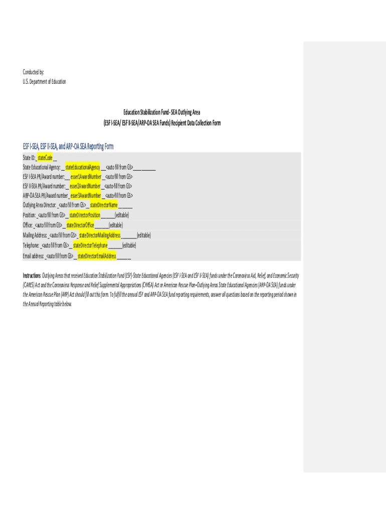 Fillable Online Esf I-sea, Esf Ii-sea, and Arp-oa Sea Reporting Form ...