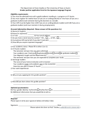 Fillable Online Grader Position Application Fax Email Print - pdfFiller