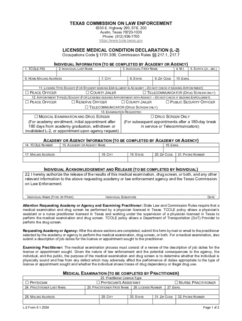 Fillable Online Licensee Medical Condition Declaration Fax Email Print ...