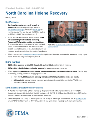 Fillable Online Fema Daily Fact Sheet 056 – Dr-4827-nc Fax Email Print ...