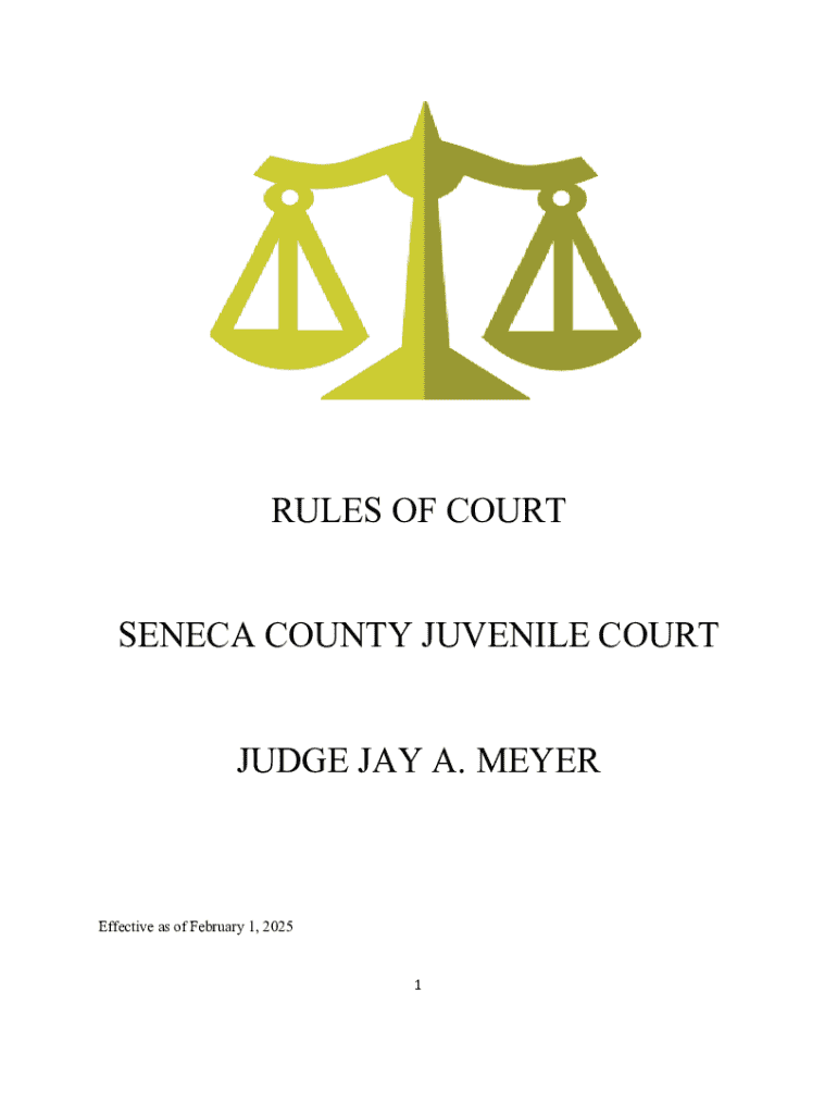 Fillable Online Seneca County Juvenile Court Rules Fax Email Print - pdfFiller