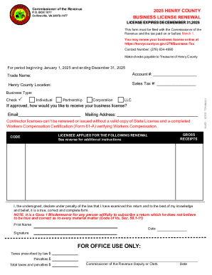 Fillable Online 2025 Business License Renewal Form Fax Email Print ...
