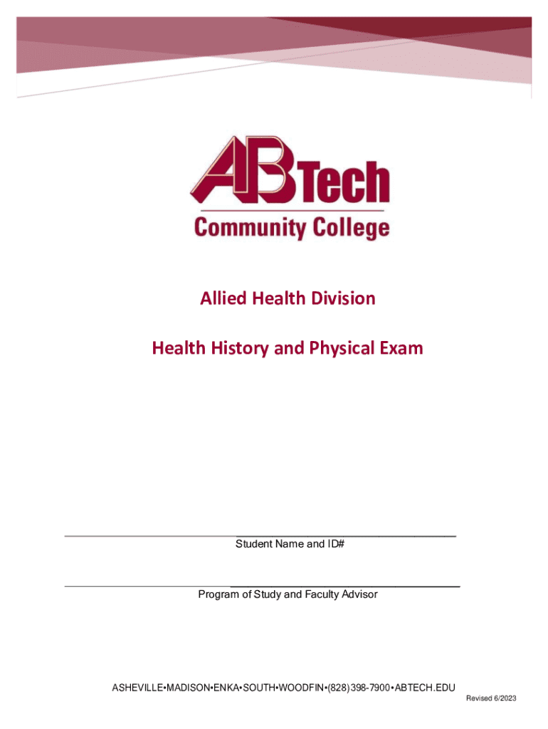 Fillable Online Health History and Physical Exam Fax Email Print ...