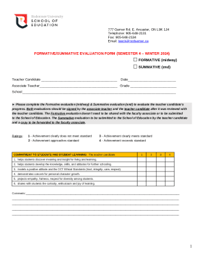 ative/summative Evaluation Doc Template | pdfFiller
