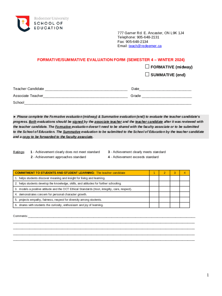 ative/summative Evaluation Doc Template | pdfFiller