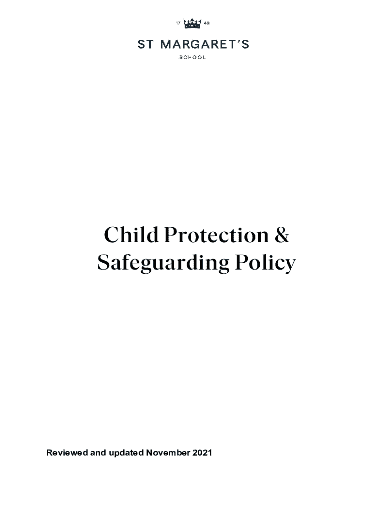 Fillable Online Child Protection and Safeguarding Policy Fax Email ...