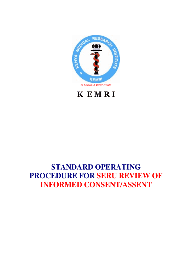 Fillable Online Standard Operating Procedure for Seru Review of ...