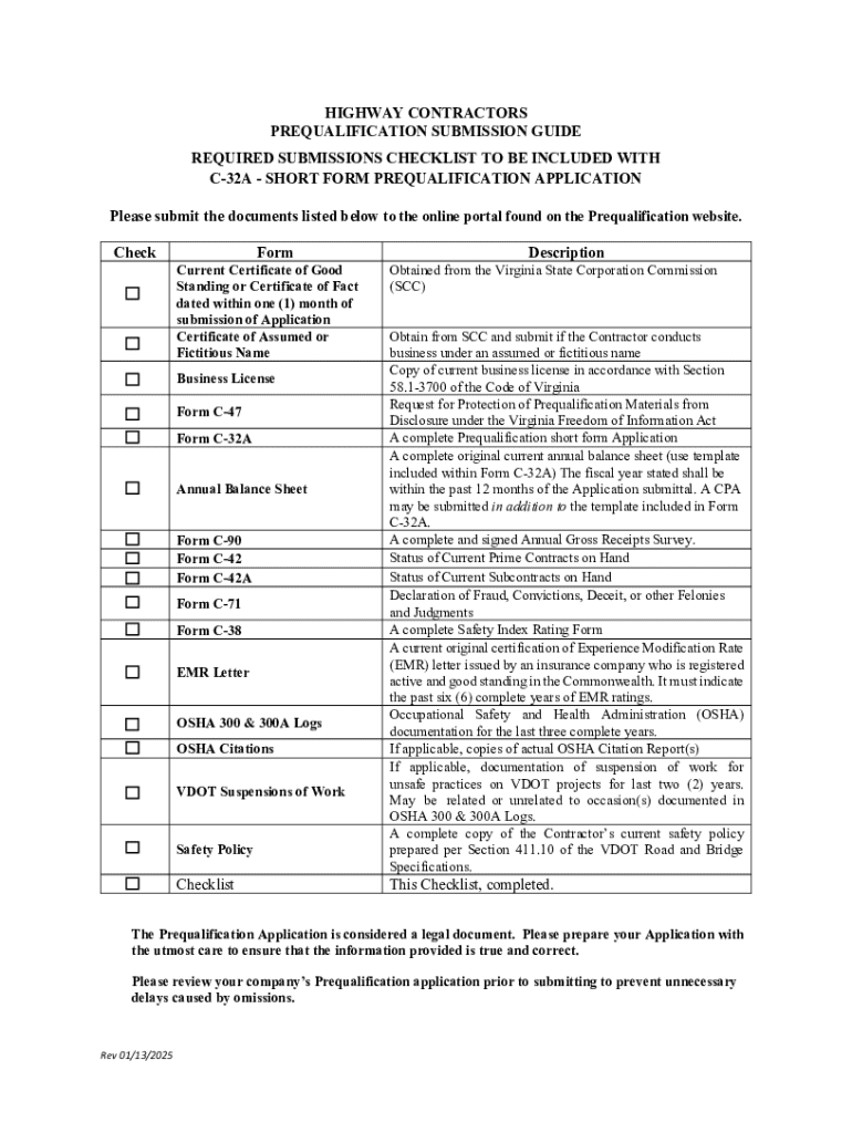 Fillable Online Prequalification Submission Guide Fax Email Print ...