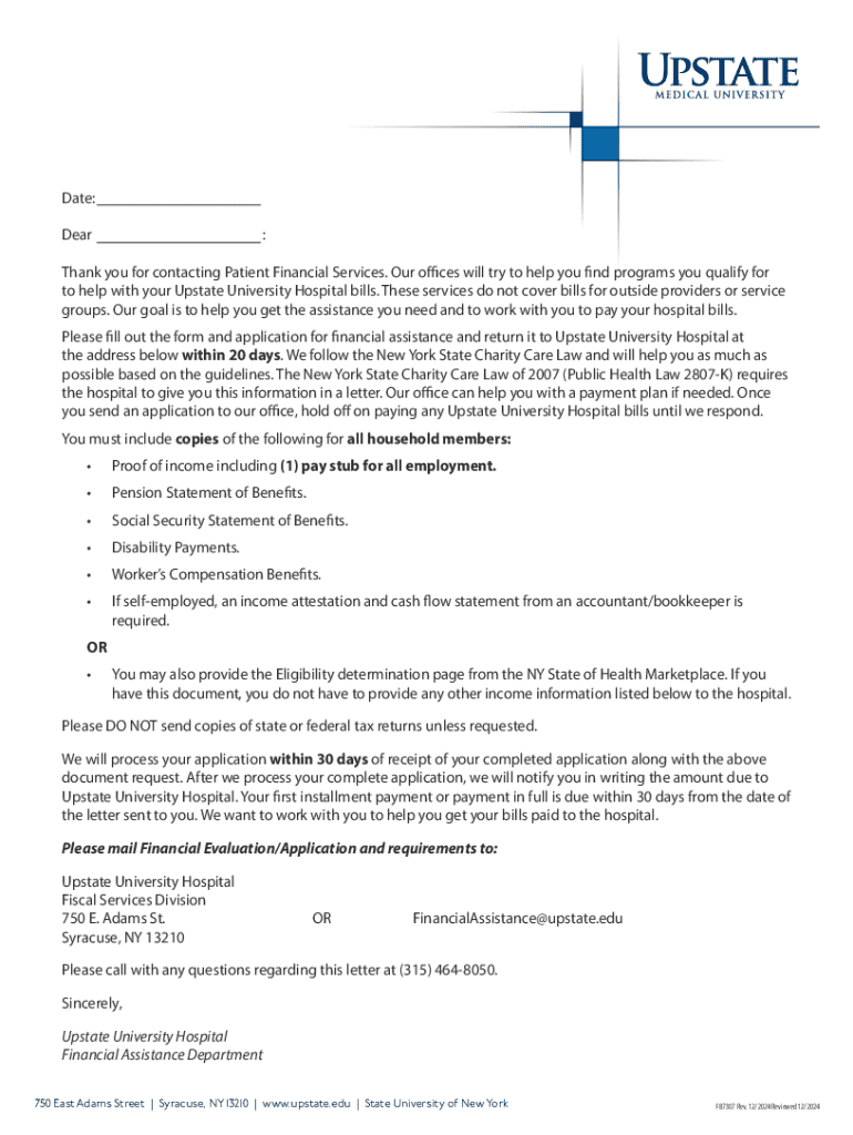 Fillable Online Financial Assistance Application Fax Email Print - pdfFiller