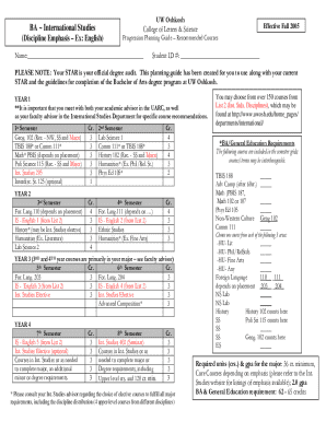 Fillable Online Ba ~ International Studies Fax Email Print - pdfFiller