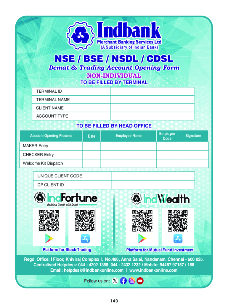 Fillable Online Demat & Trading Account Opening Form Fax Email Print ...