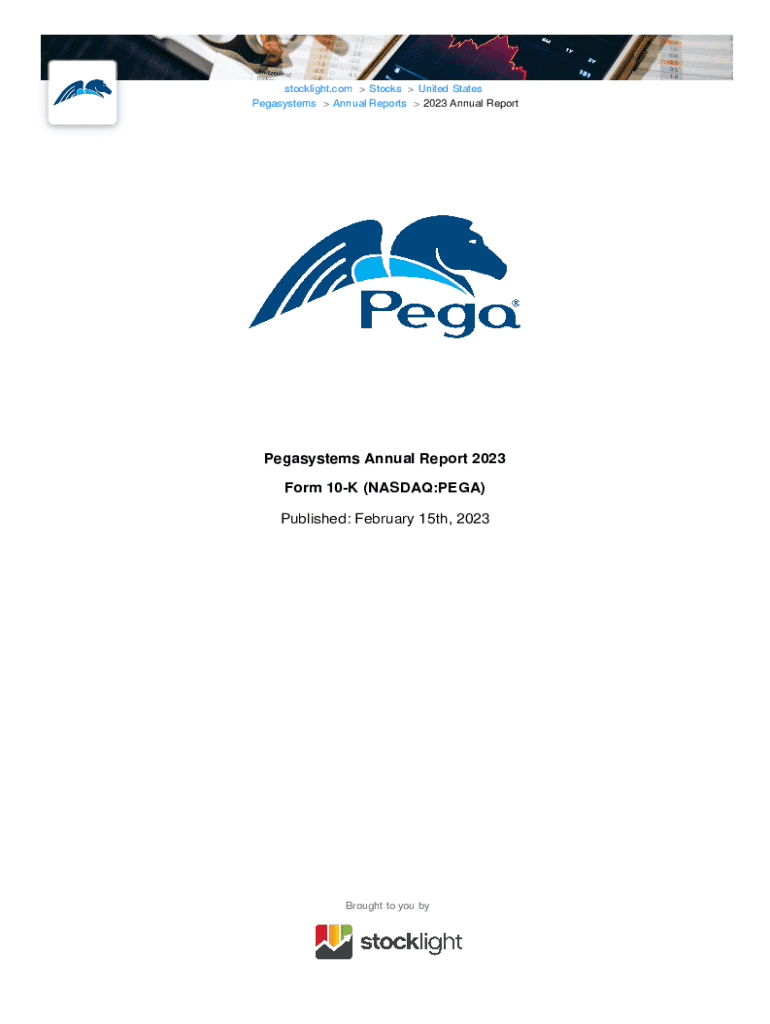 Fillable Online Pegasystems Annual Report 2023 Fax Email Print - pdfFiller