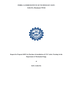 Fillable Online Request for Proposal (rfp) - Cnc Lathe Installation Fax ...