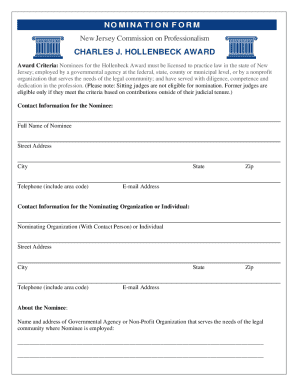 Fillable Online Charles J. Hollenbeck Award Fax Email Print - pdfFiller