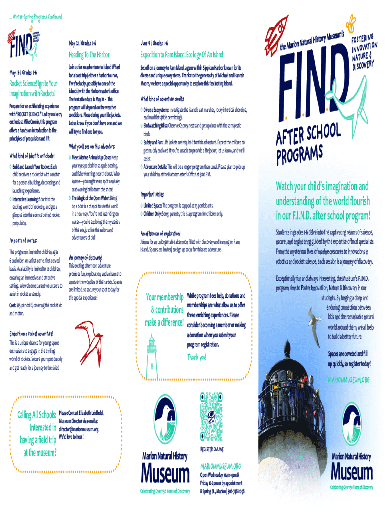 Fillable Online Marion Natural History Museum Winter-spring Programs Fax Email Print - pdfFiller