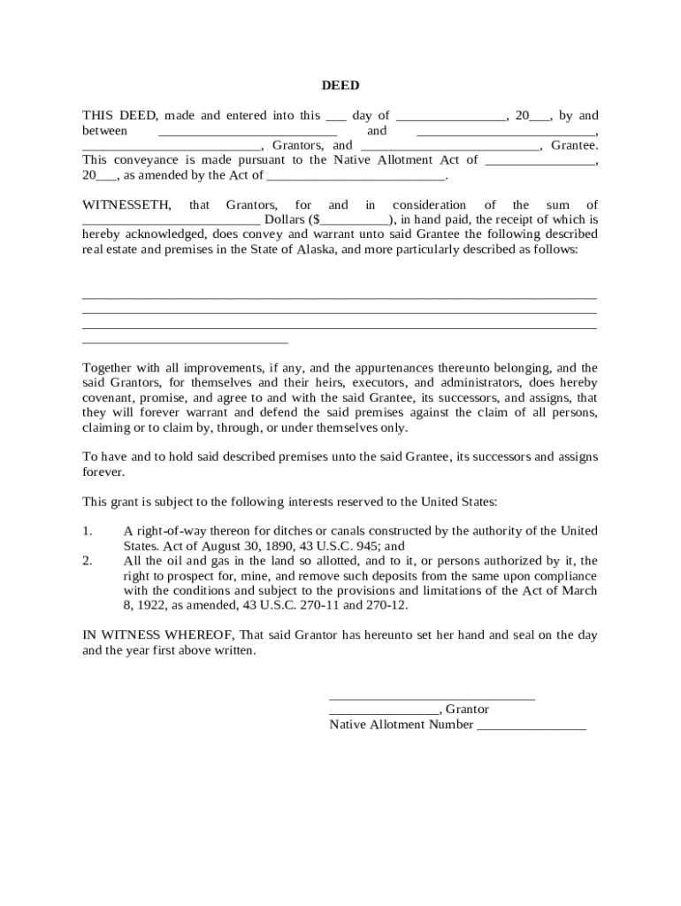 Deed Doc Template | pdfFiller