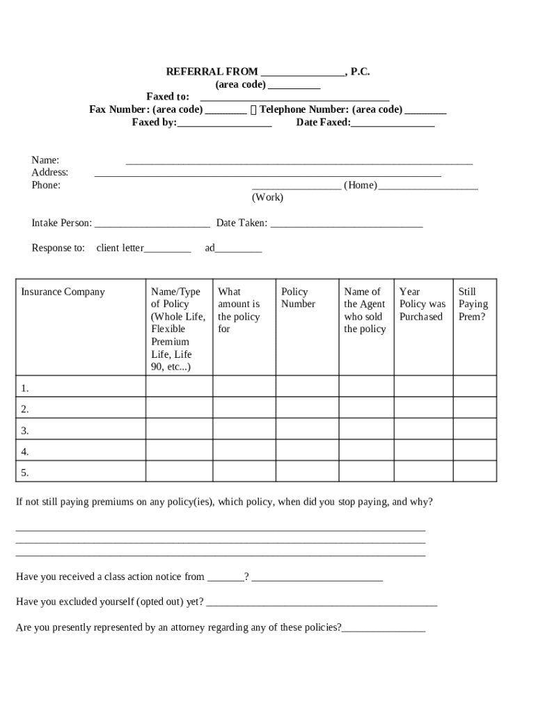 Referral Doc Template | pdfFiller