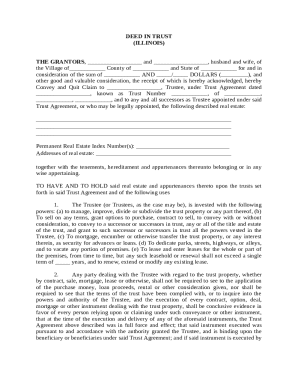 Deed in Trust Doc Template | pdfFiller