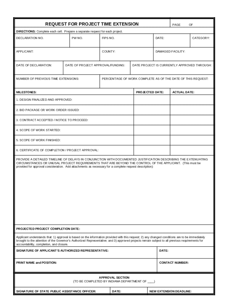 Request for Project Time Extension Doc Template | pdfFiller