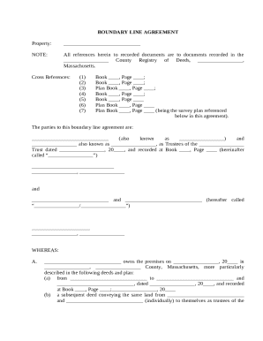 Boundary Line Agreement Doc Template | pdfFiller