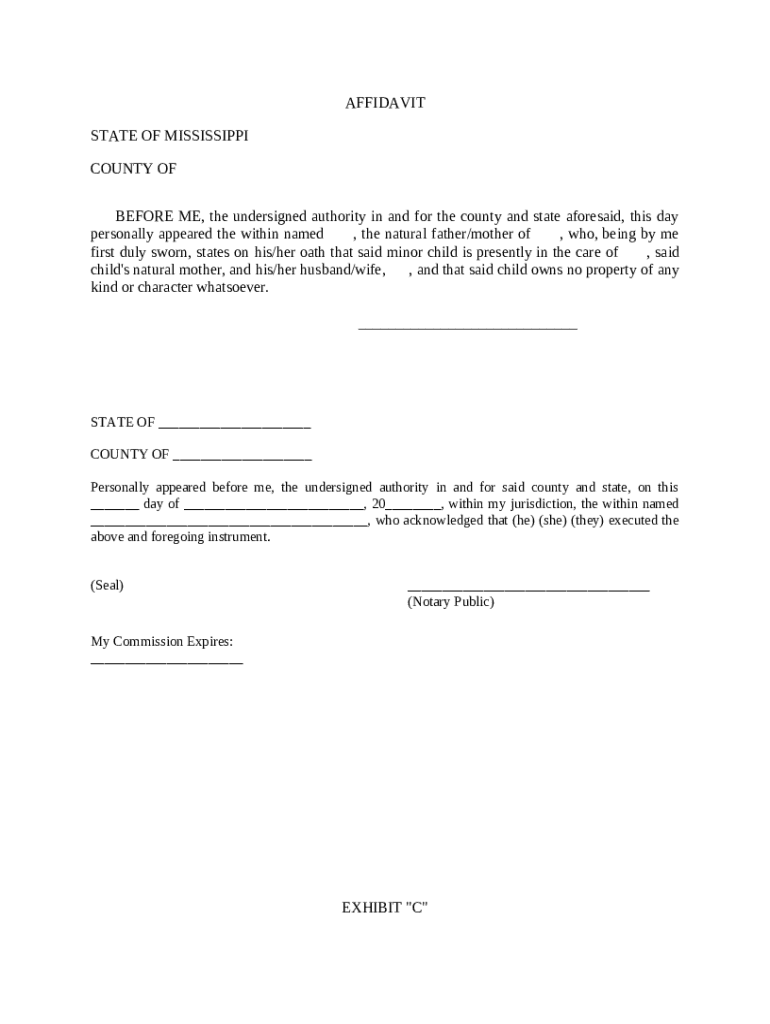 Affidavit Doc Template | pdfFiller