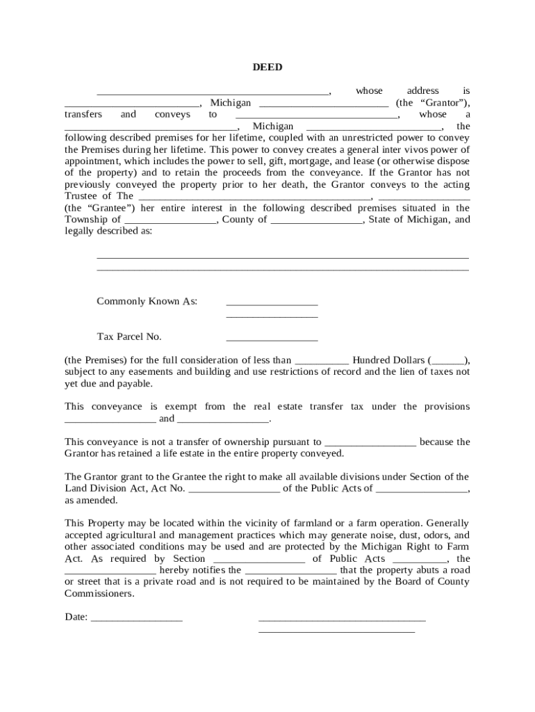 Deed Doc Template | pdfFiller