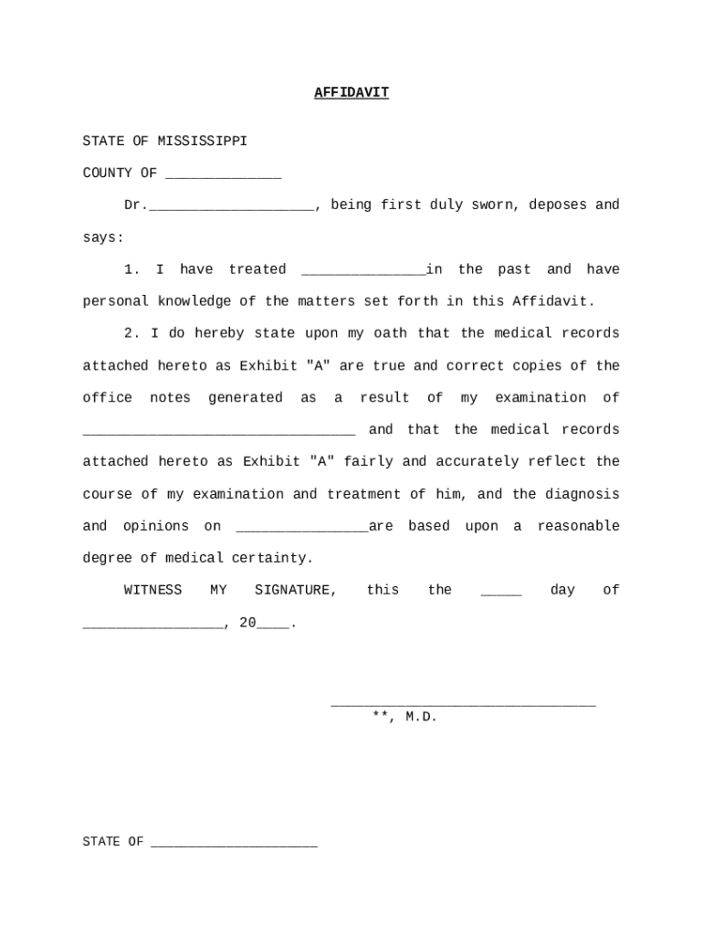 Affidavit Doc Template | pdfFiller