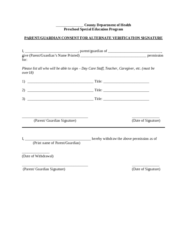 Parent/guardian Consent for Alternate Verification Signature Doc ...