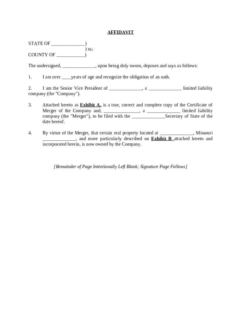 Affidavit Doc Template | pdfFiller