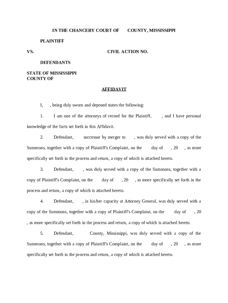 Affidavit regarding default Doc Template | pdfFiller