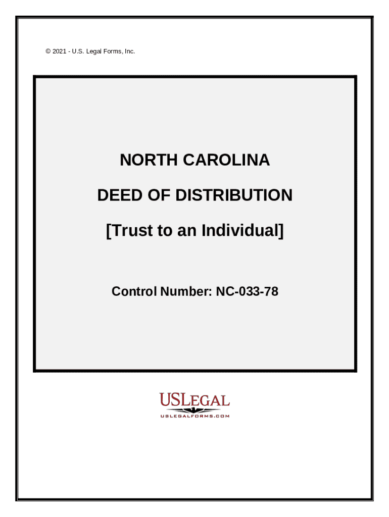 Deed of Distribution Doc Template | pdfFiller