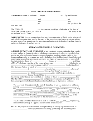 Right-of-way and Easement Agreement Doc Template | pdfFiller