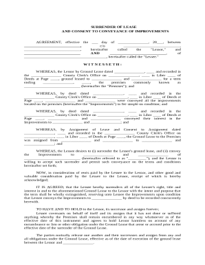 Surrender of Lease Doc Template | pdfFiller