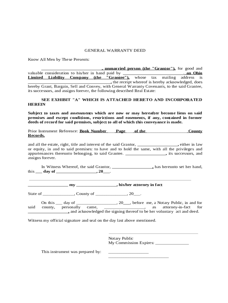 General Warranty Deed Doc Template | pdfFiller