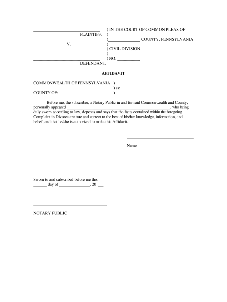 Fillable Online Affidavit Fax Email Print - pdfFiller