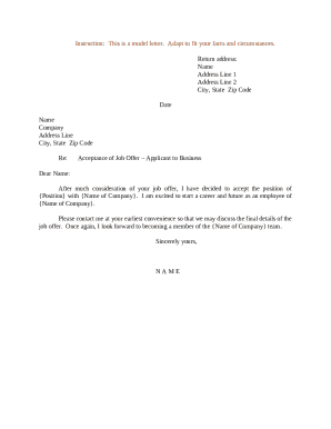 After much consideration of your job offer, I have decided to accept ...