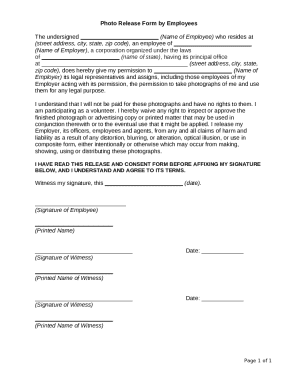 Photo Release Doc Template | pdfFiller