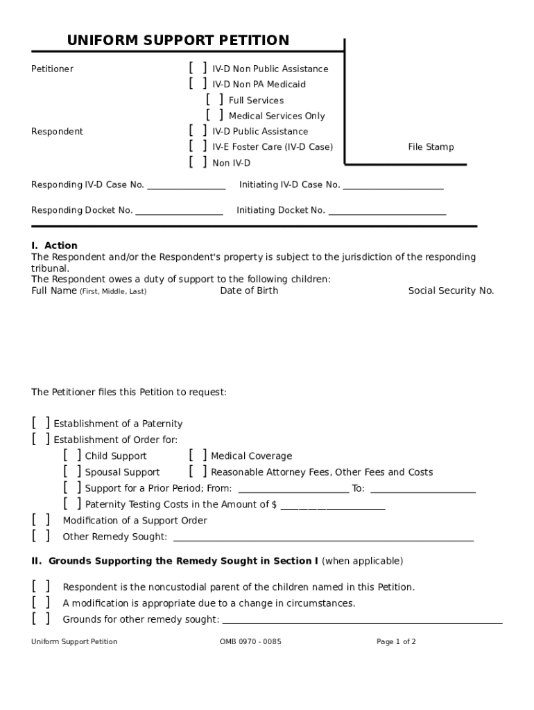 Uni Support Petition Doc Template | pdfFiller