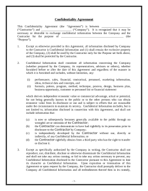 Except as otherwise provided in this Agreement, all ination disclosed ...