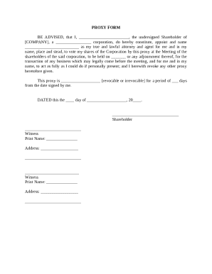 Proxy Doc Template | pdfFiller