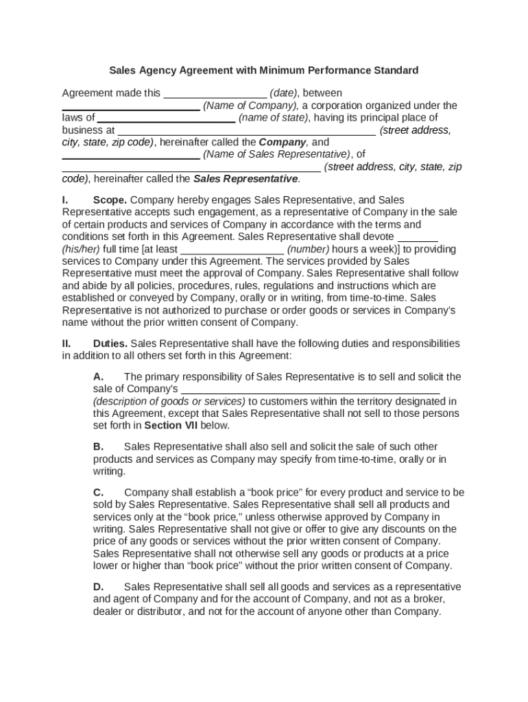 Sales_agency_agreement Doc Template | pdfFiller