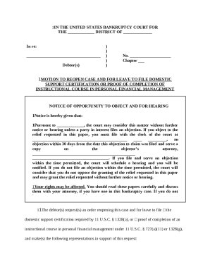 MOTION TO REOPEN CASE AND FOR LEAVE TO FILE DOMESTIC Doc Template ...