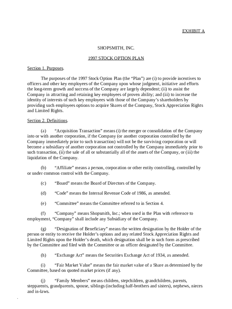 Stock Option Plan which provides for grant of Incentive Stock Options ...